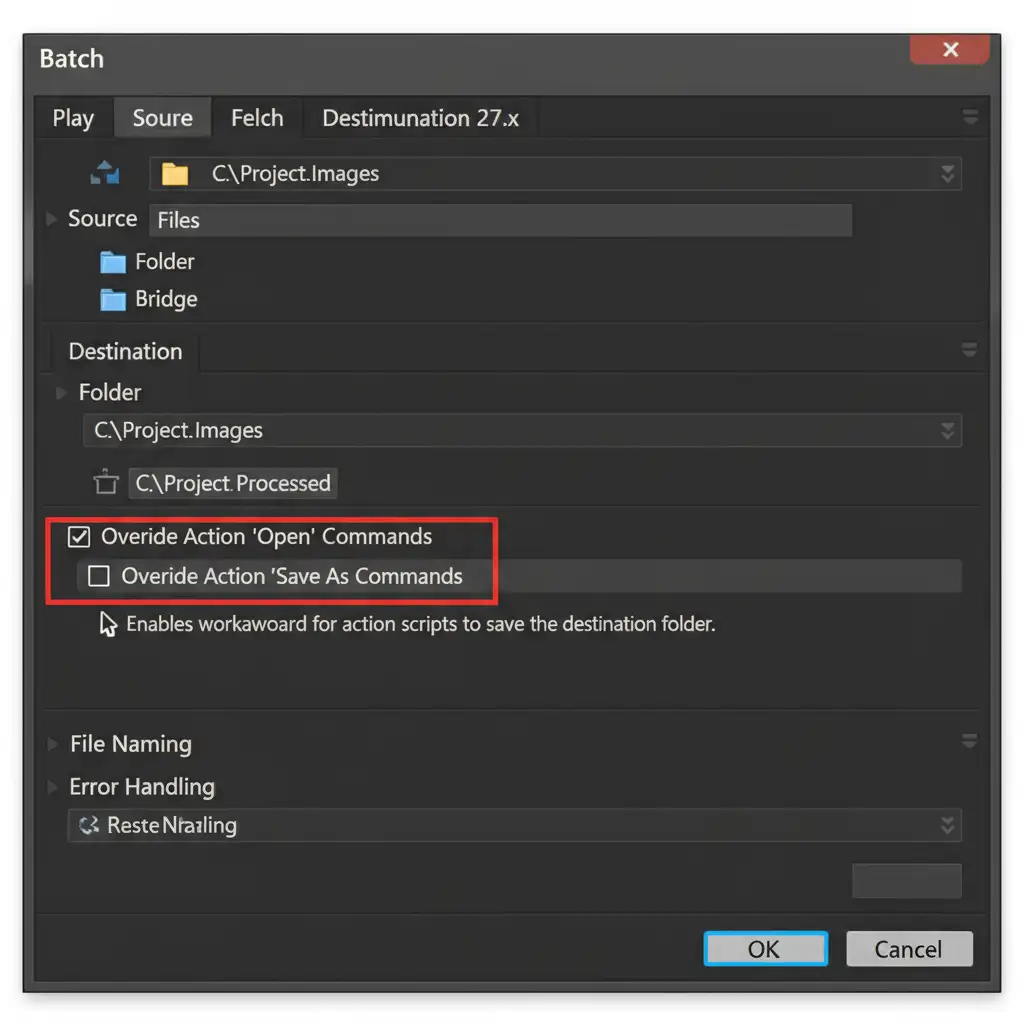 Fix Photoshop 2026 Batch Process Background Error Fast